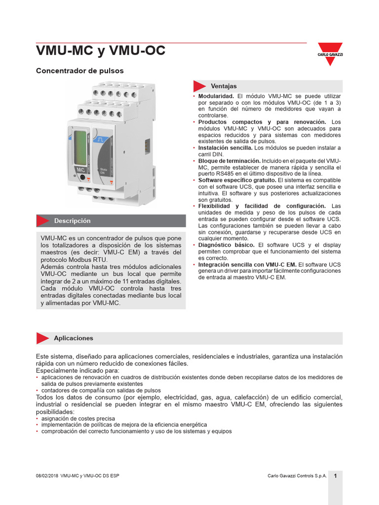 VMU-MC_VMU-OC_DS_ESP | PDF | Software | Hardware de la computadora