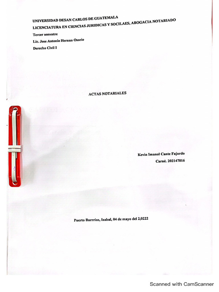 Acta Notarial de Matrimonio | PDF