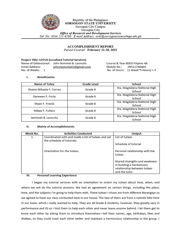 Project LOTUS AR February 2022 - Leoncito | PDF