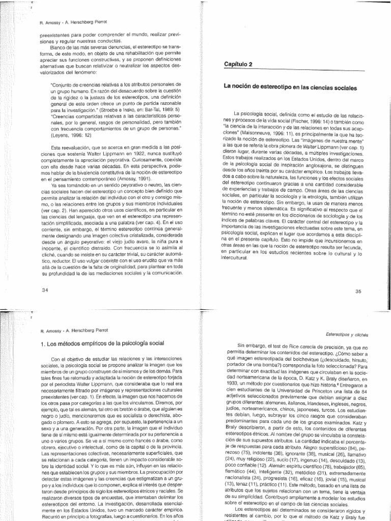Amossy Esterotipos-Y-Cliches - 17-28 | PDF