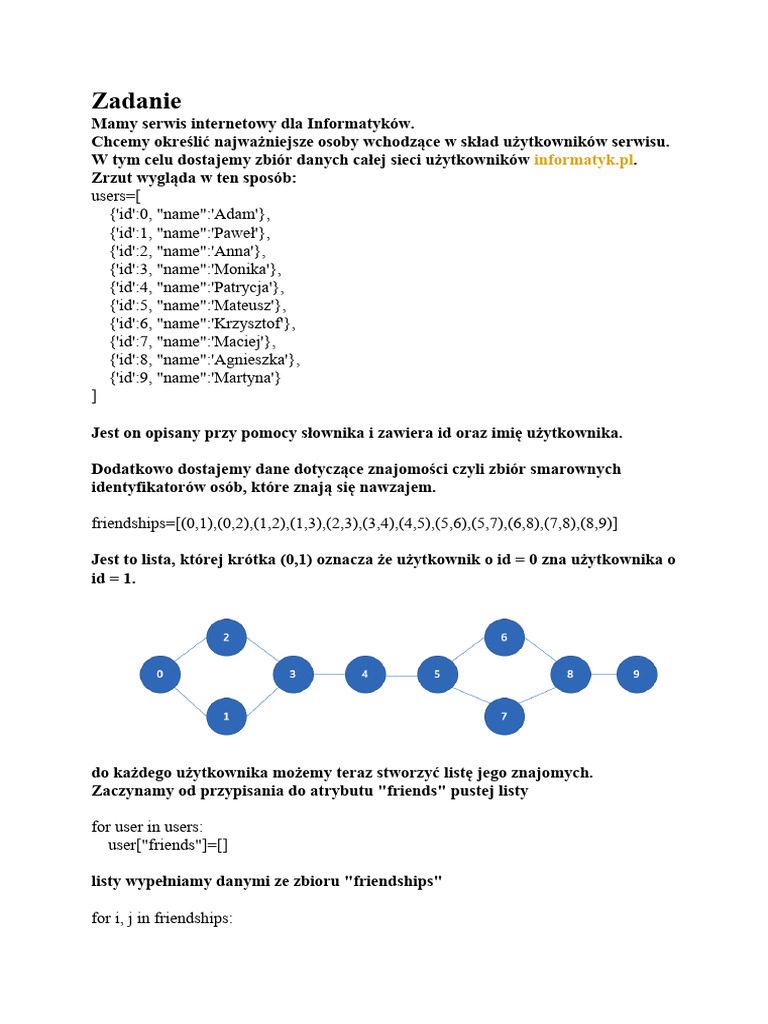 Zadanie python friends | PDF