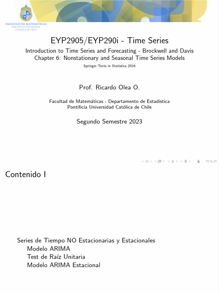Introduction To Time Series and Forecasting - Cap 06 | PDF | Teoría ...