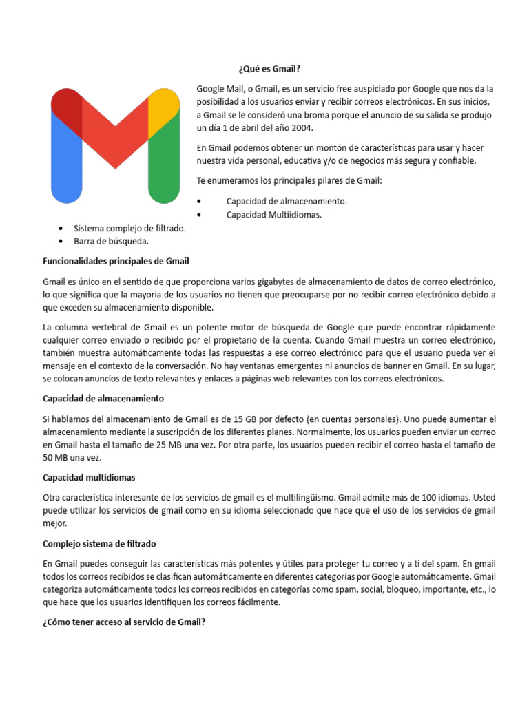 Qu Es Gmail | PDF | Gmail | Informática