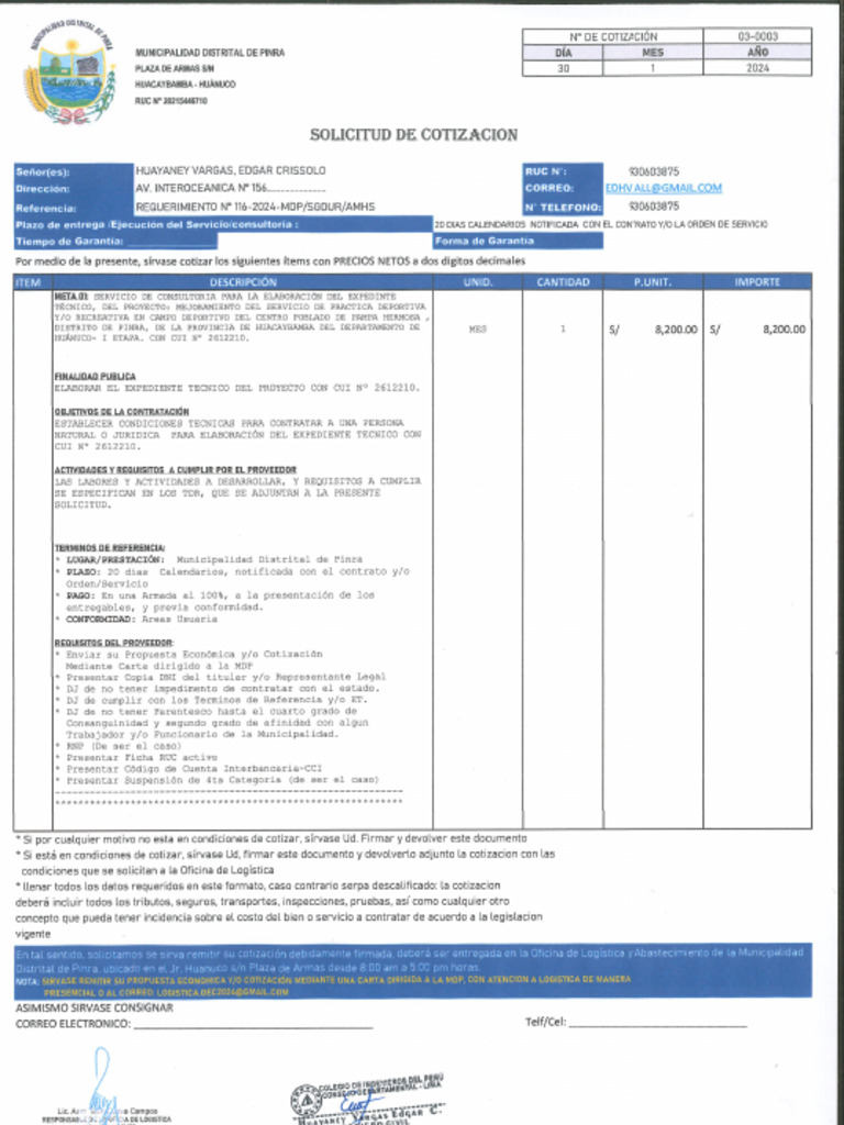 Cotizacion PINRA | PDF