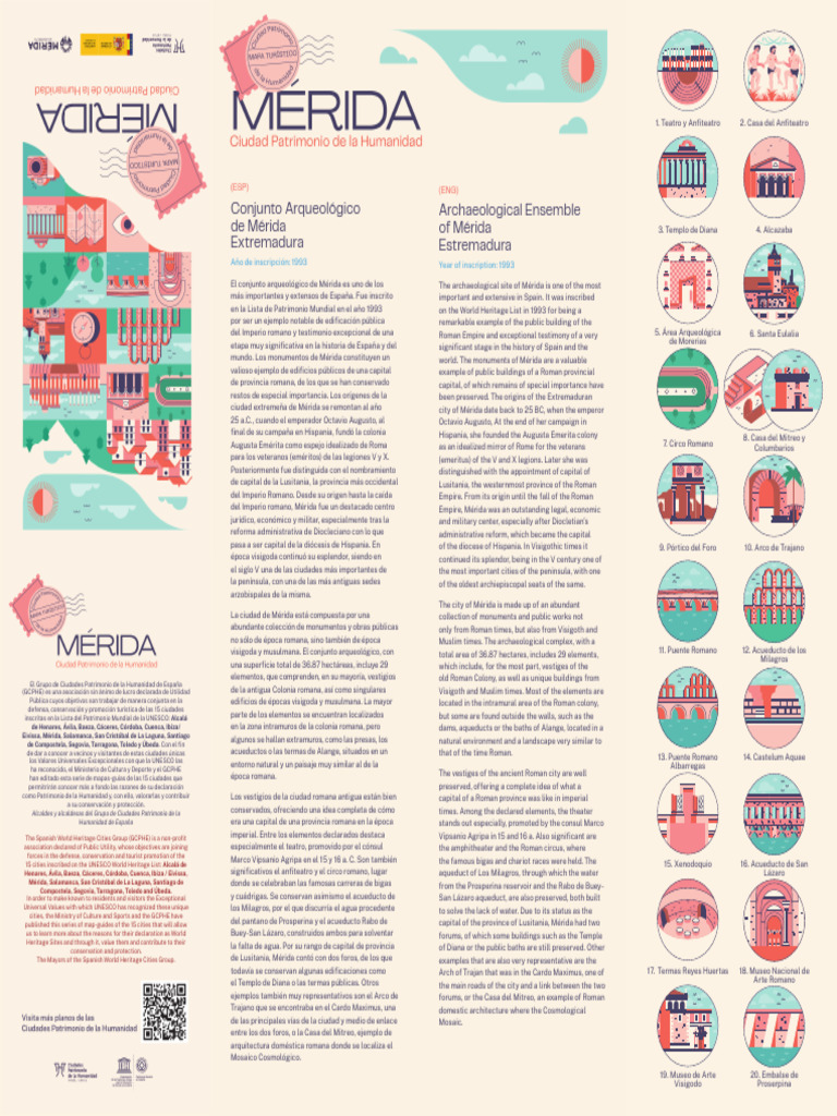 2021 Mapa Turistico Merida | PDF | Roma antigua | Europa antigua