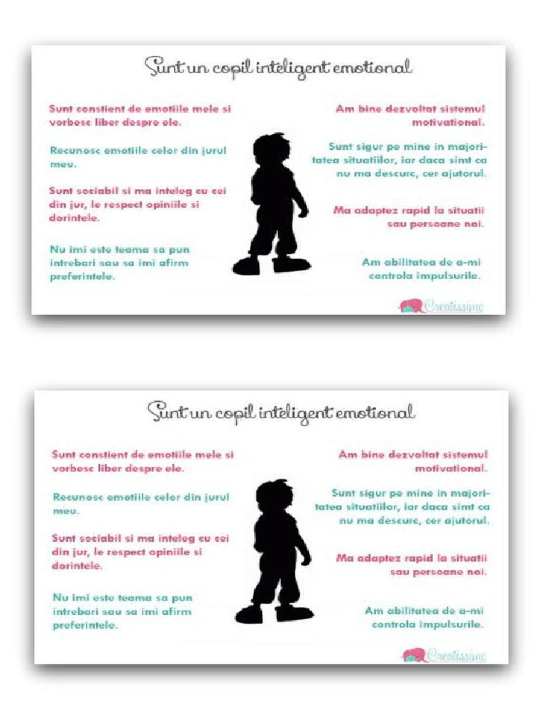 Inteligenta Emotionala La Copii | PDF