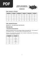 PSLE Standard Mathematics 2022 Paper Answer Key | PDF | Geometry ...