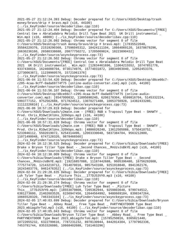 KeyFinder_log | PDF | Computer Engineering | Computing