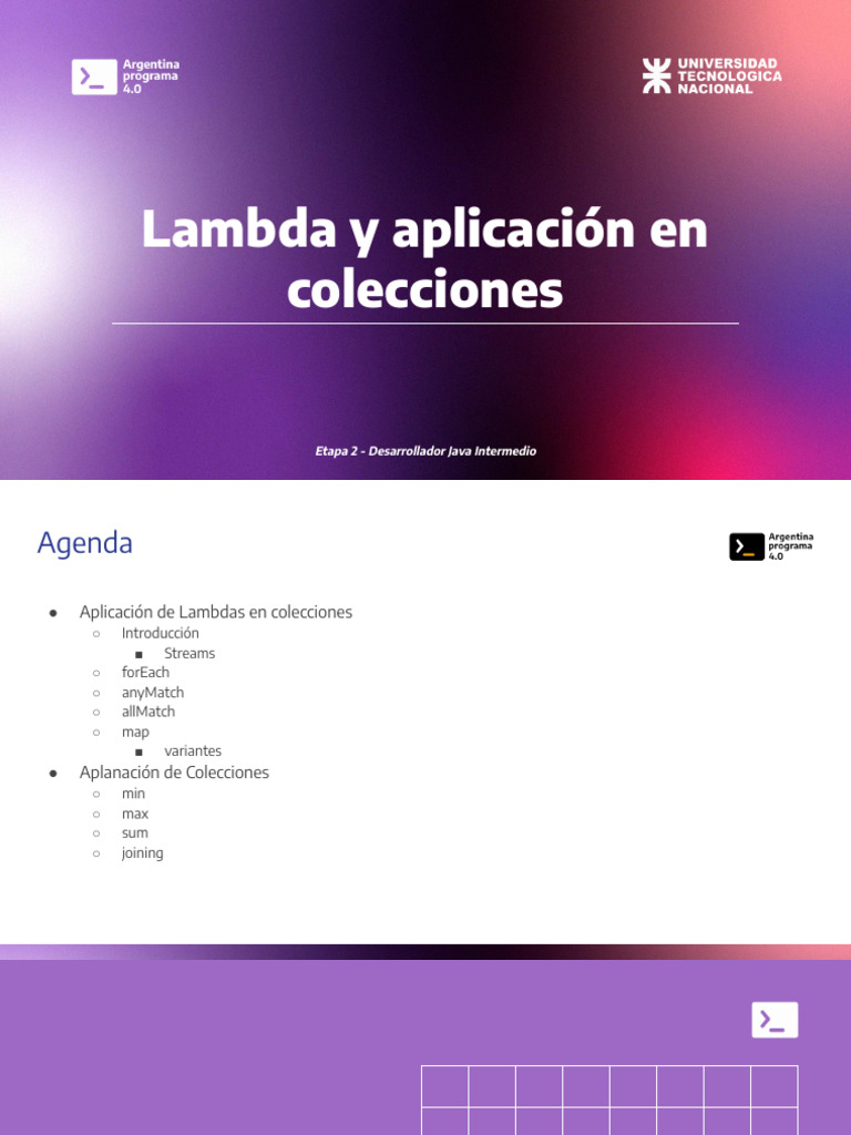 Clase 3 - Lambda y Aplicación en Colecciones | PDF | Función anónima ...