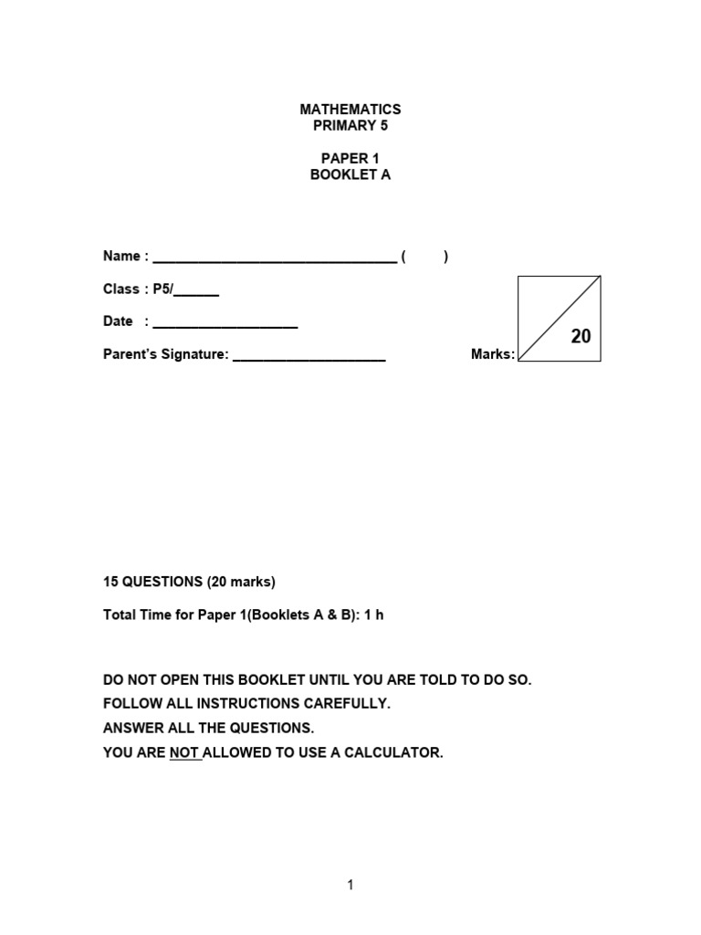 Extra Practice 1 Booklet A | PDF | Area | Rectangle