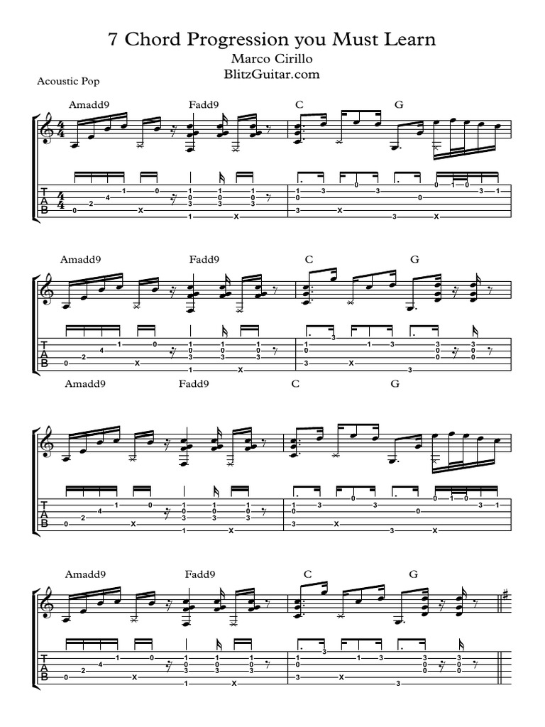 7 Chord Progression You Must Learn Before You Die | PDF