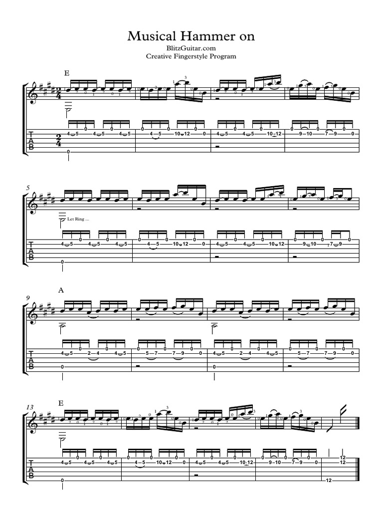 Musical Hammer On | PDF