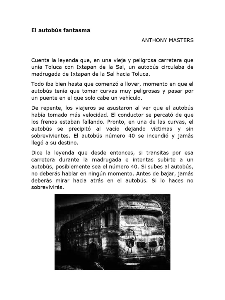 Leyenda del Autobús Fantasma 40 | PDF | Clásicos