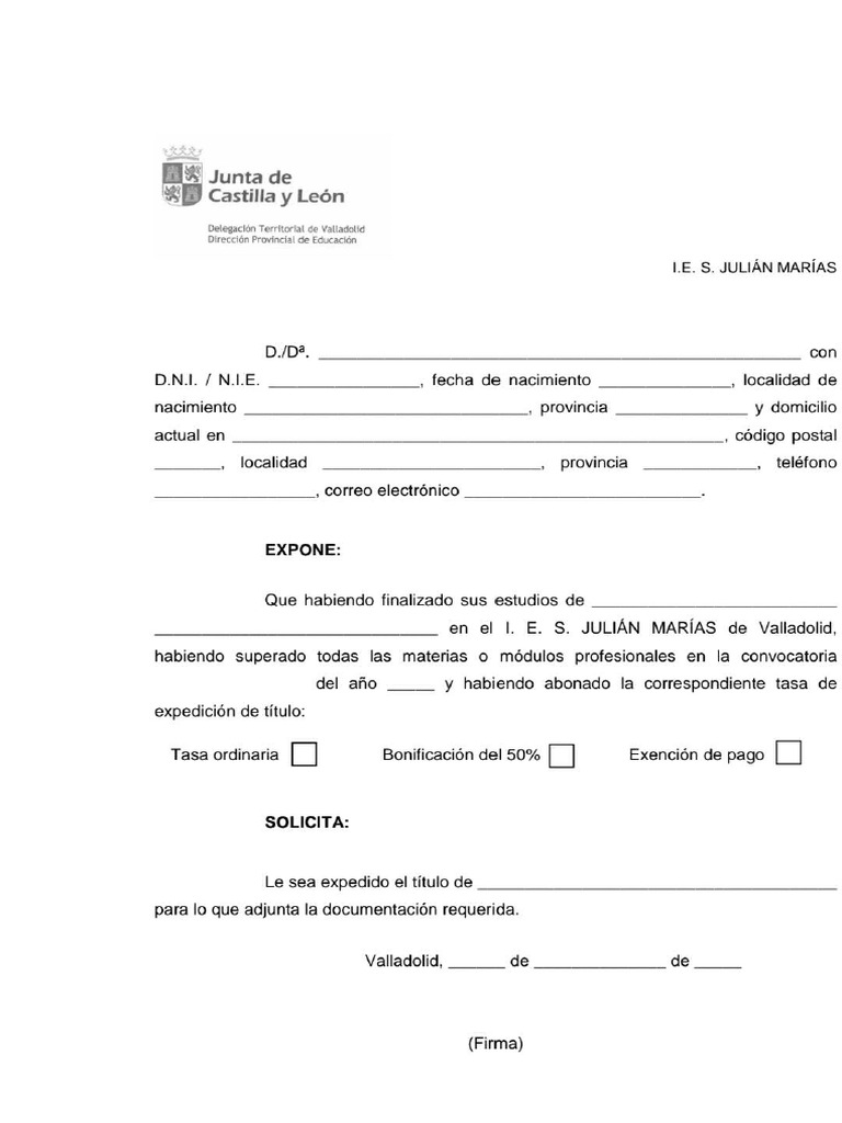 Instancia Solicitud de Titulo 1 | PDF