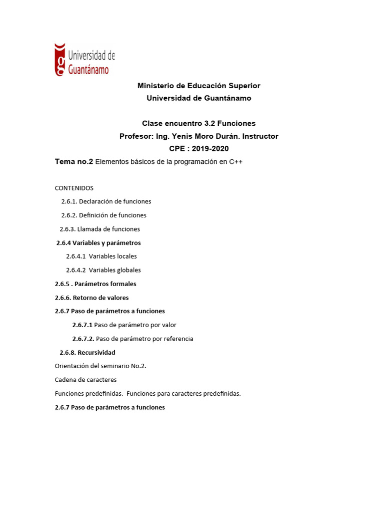 Clase Encuentro 03 | PDF | Función (Matemáticas) | Variable (informática)