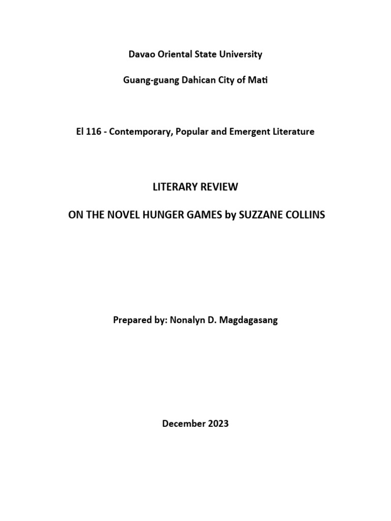 Literary Review of "The Hunger Games" | PDF | The Hunger Games | Young ...