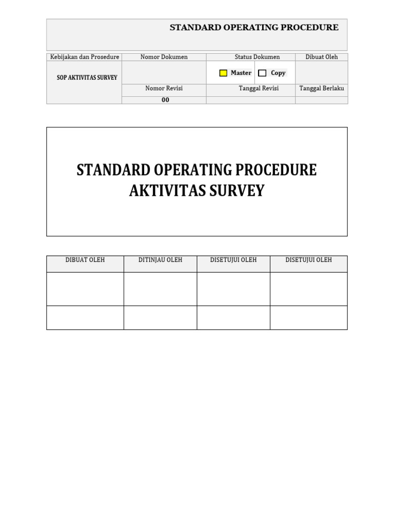 SOP Survey-Joint Survey | PDF