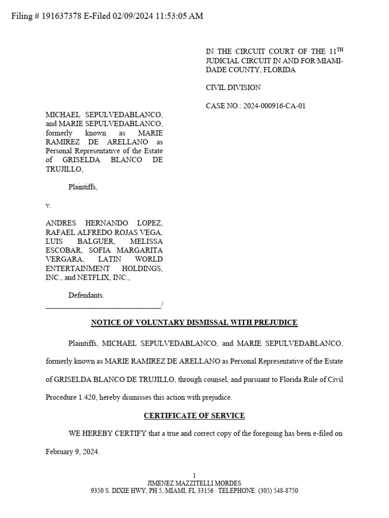 Notice of Settlement | PDF