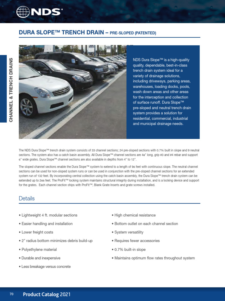 NDS Drainage Catalog | PDF | Storm Drain | Steel