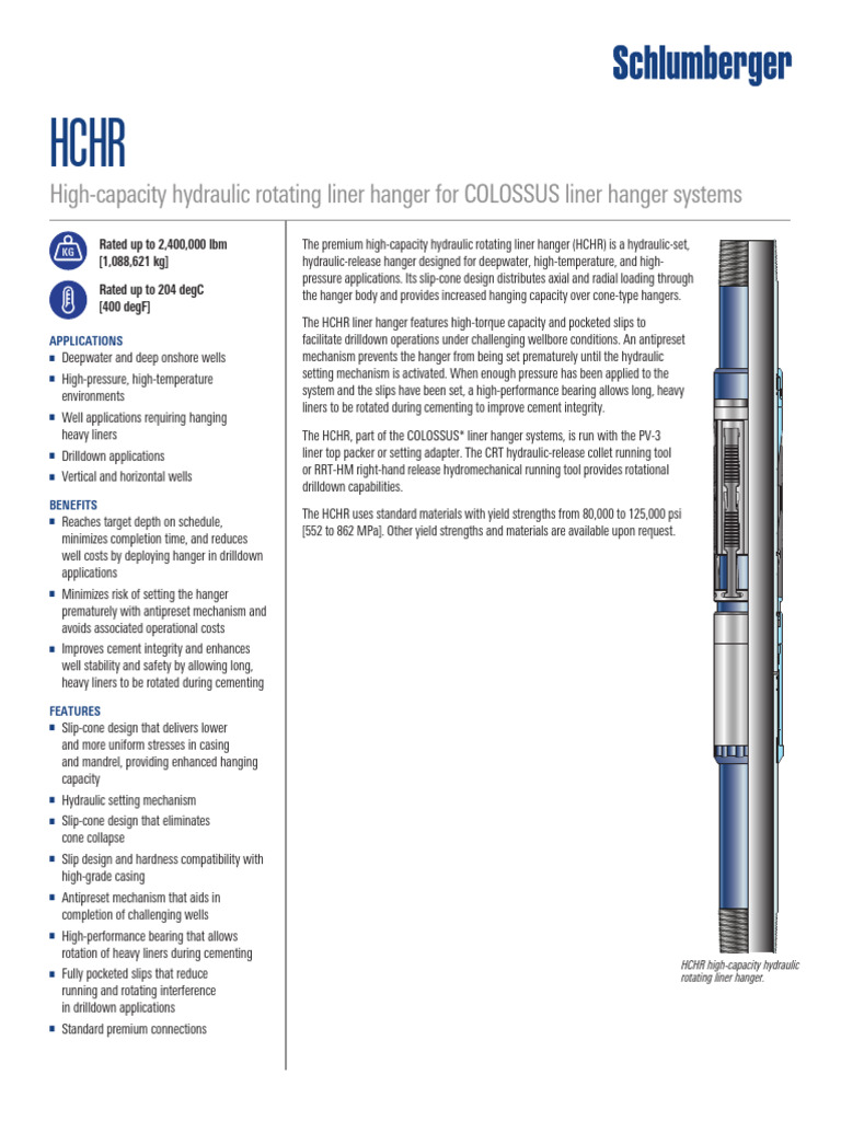 HCHR High Capacity Hydraulic Rotating Liner Hanger | PDF | Building ...