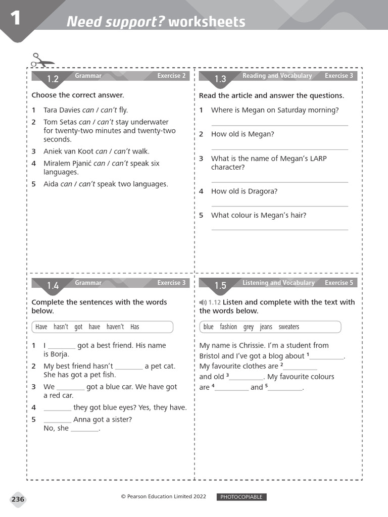 9781292342528-Worksheets 1 | PDF