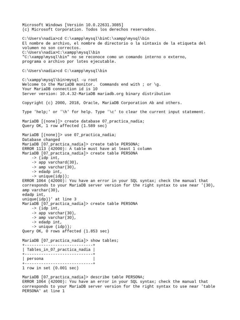 Practica 1 | PDF | My Sql | Software