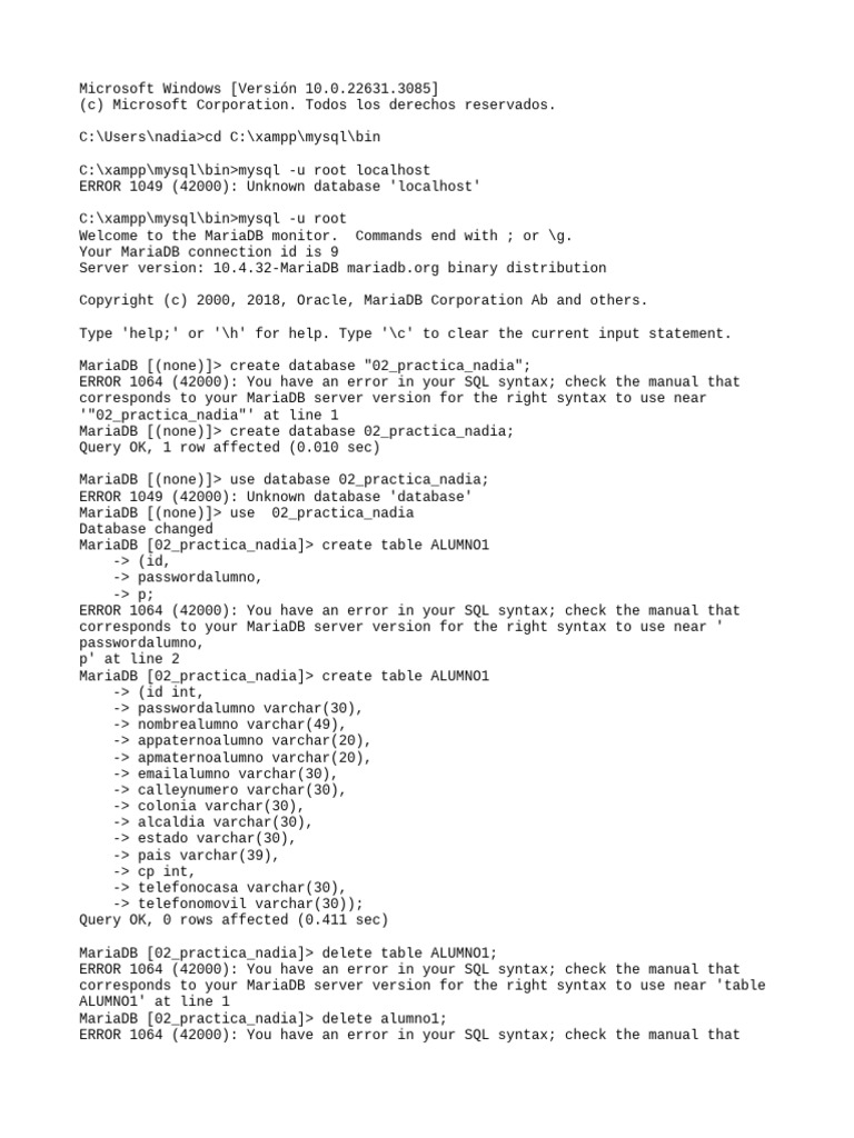 Practica 2 Pdf My Sql Databases