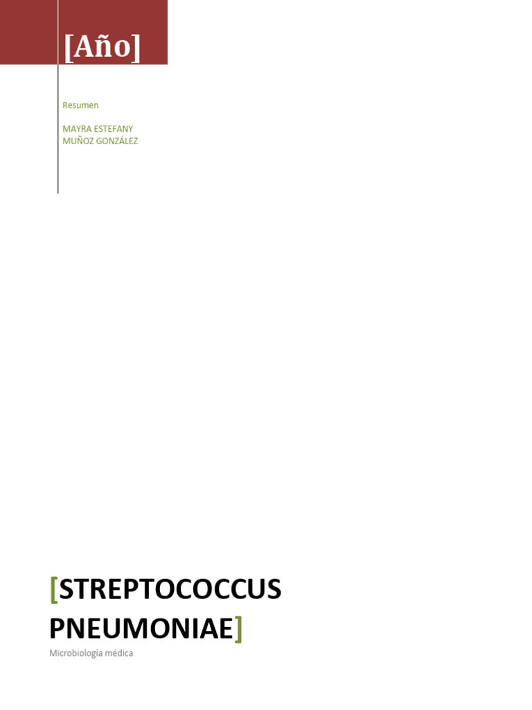 Streptococcus Pneumoniae | PDF | Estreptococo | Meningitis
