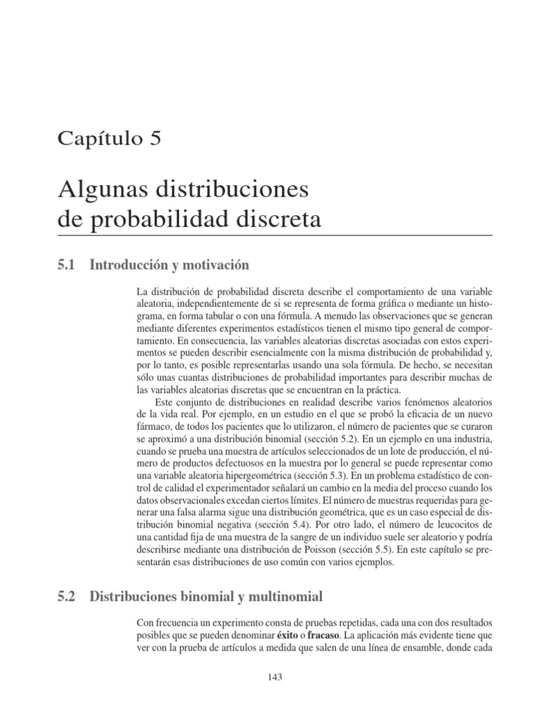 Probabilidad y Estadistica - Distribuciòn Discreta | PDF | Probabilidad ...