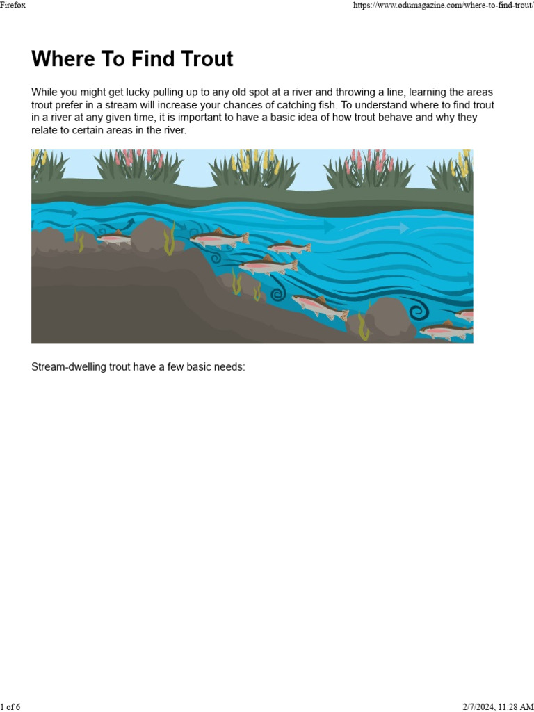 Where To Find Trout | PDF