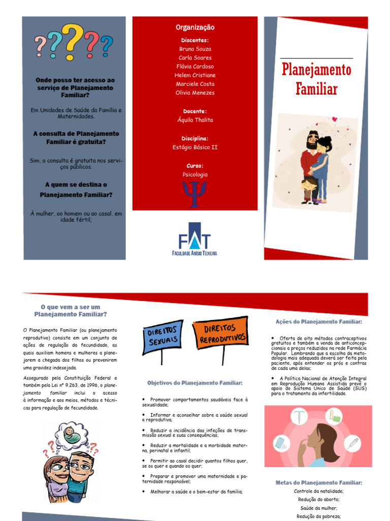 folder planejamento familiar | PDF | Planejamento familiar | Família