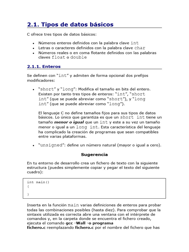 Tipos de Datos | PDF | Java (lenguaje de programación) | C (lenguaje de programación)