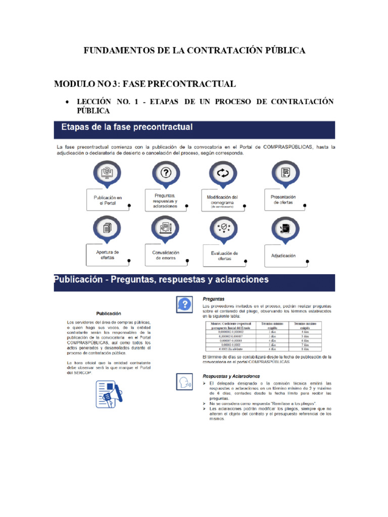 Modulo n0.3 - Fase Precontractual | PDF | Subasta | Business
