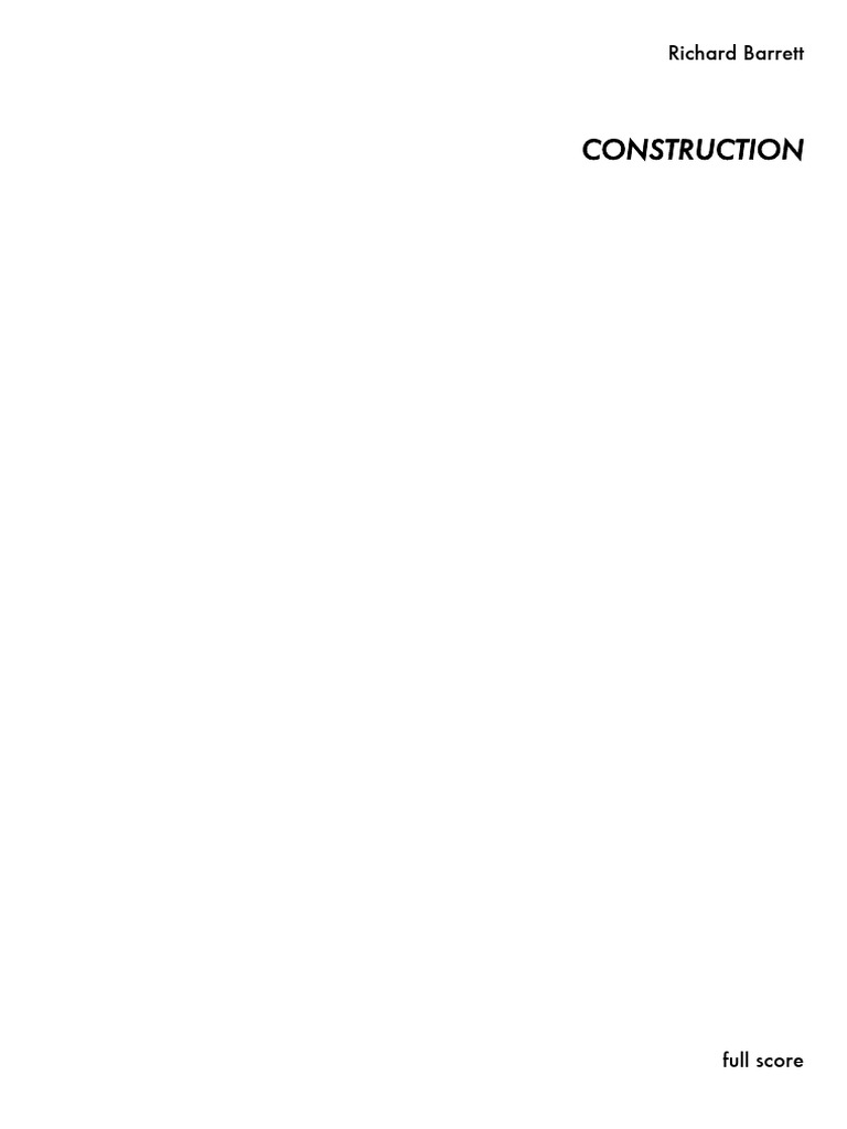 Construction Score v1.2 | PDF | String Instruments | Musical Instruments