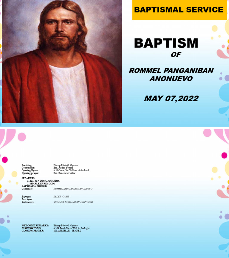 Baptismal Service Program PMG 2021 | PDF
