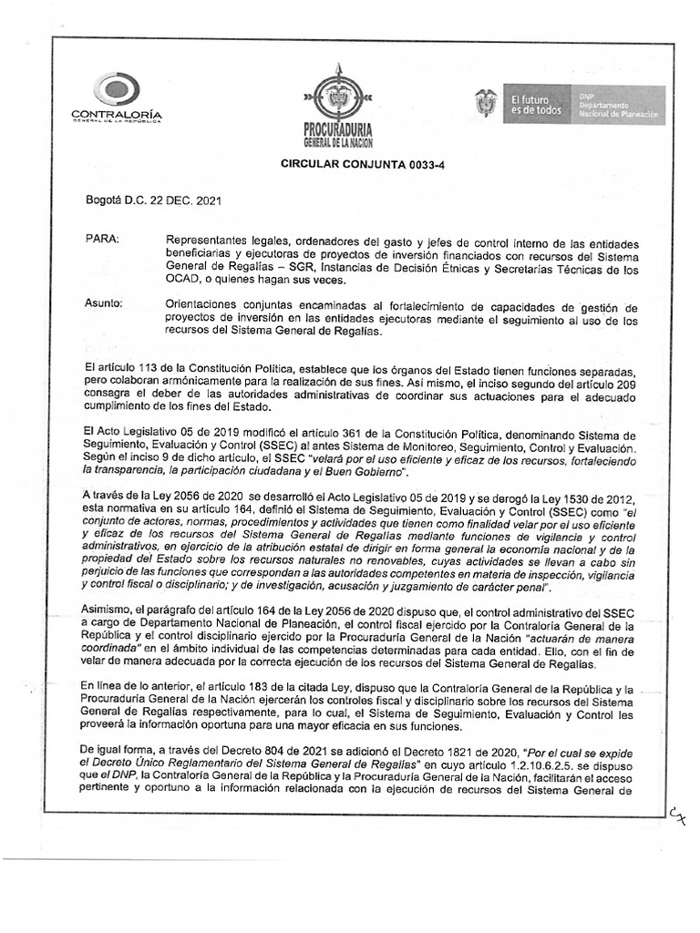 Circular 033-4 | PDF