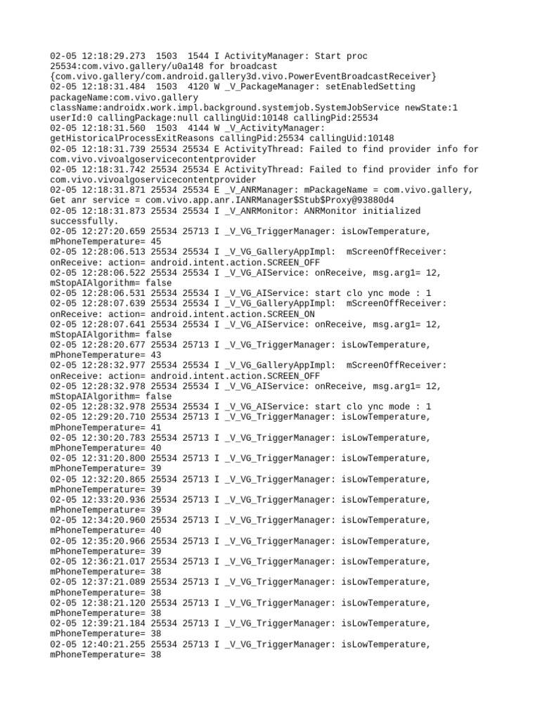Vivo Gallery App Log Analysis | PDF | Directory (Computing) | Computer Engineering