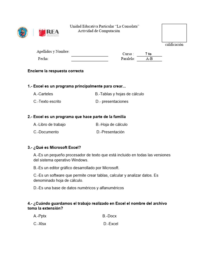 Actividad de Computacion Séptimo A-B | PDF
