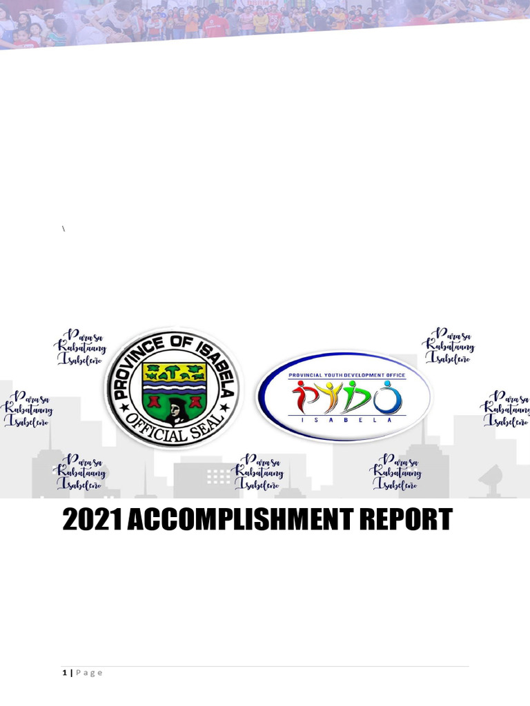 PYDO 2021 Annual Accomplishment Report | PDF | Philippines