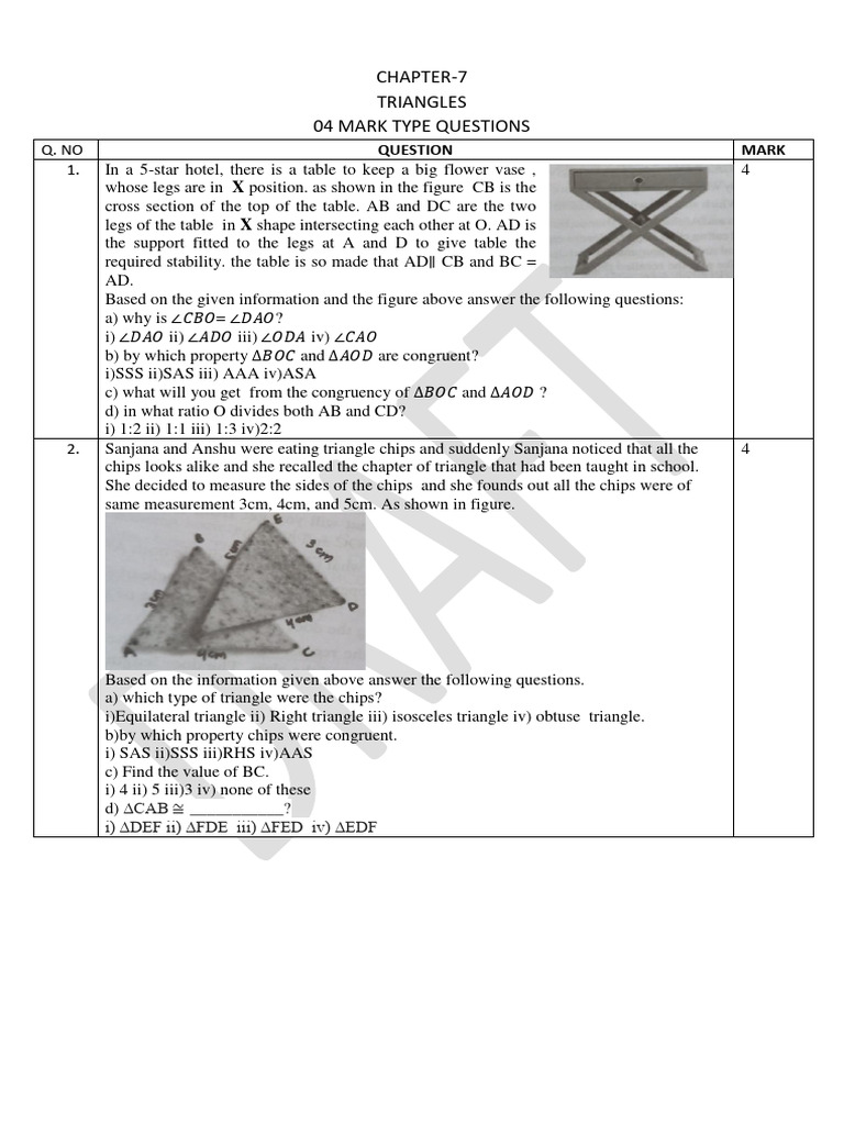 4 Mark Type (Triangles) | Download Free PDF | Triangle | Elementary Geometry