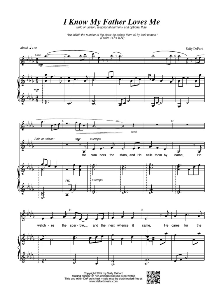 I Know My Father Loves Me | PDF