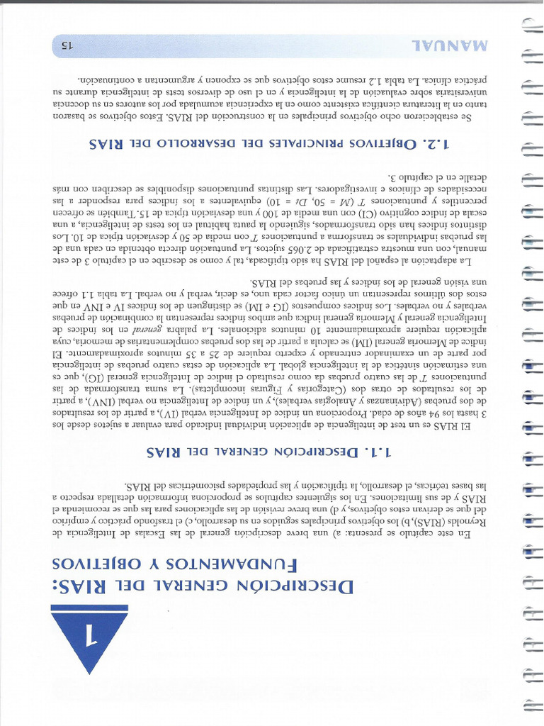 Escalas de Inteligencia, Rist, Test, Manual | PDF