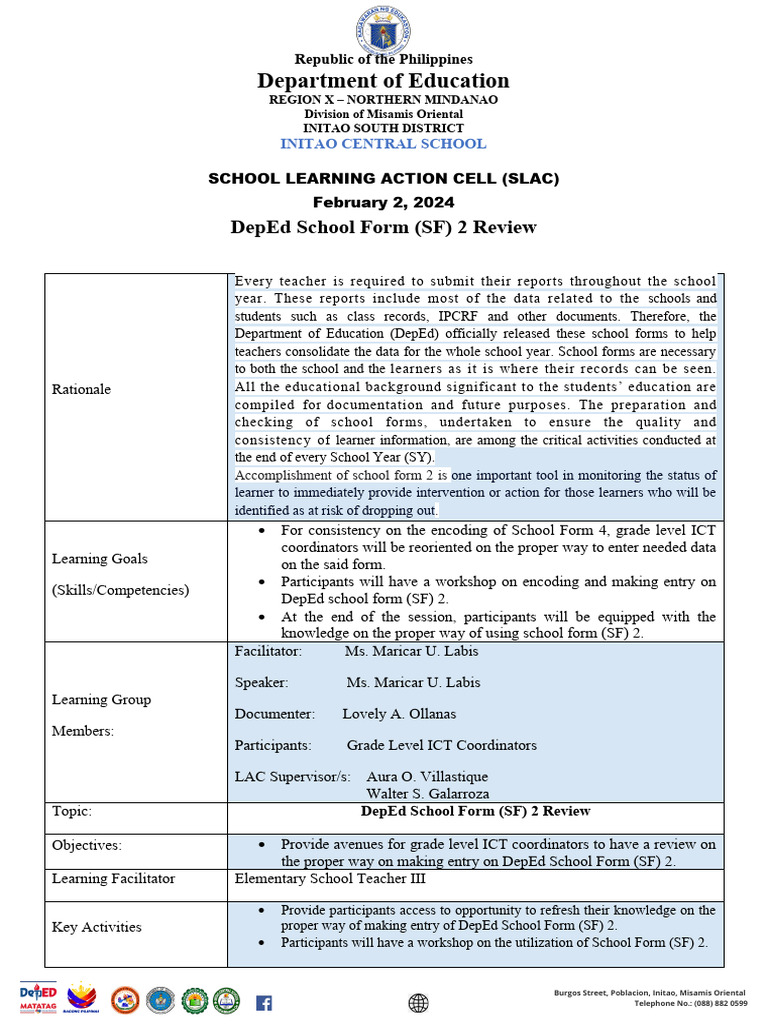 Lac Session Format 2023 2024 | PDF | Learning | Cognition