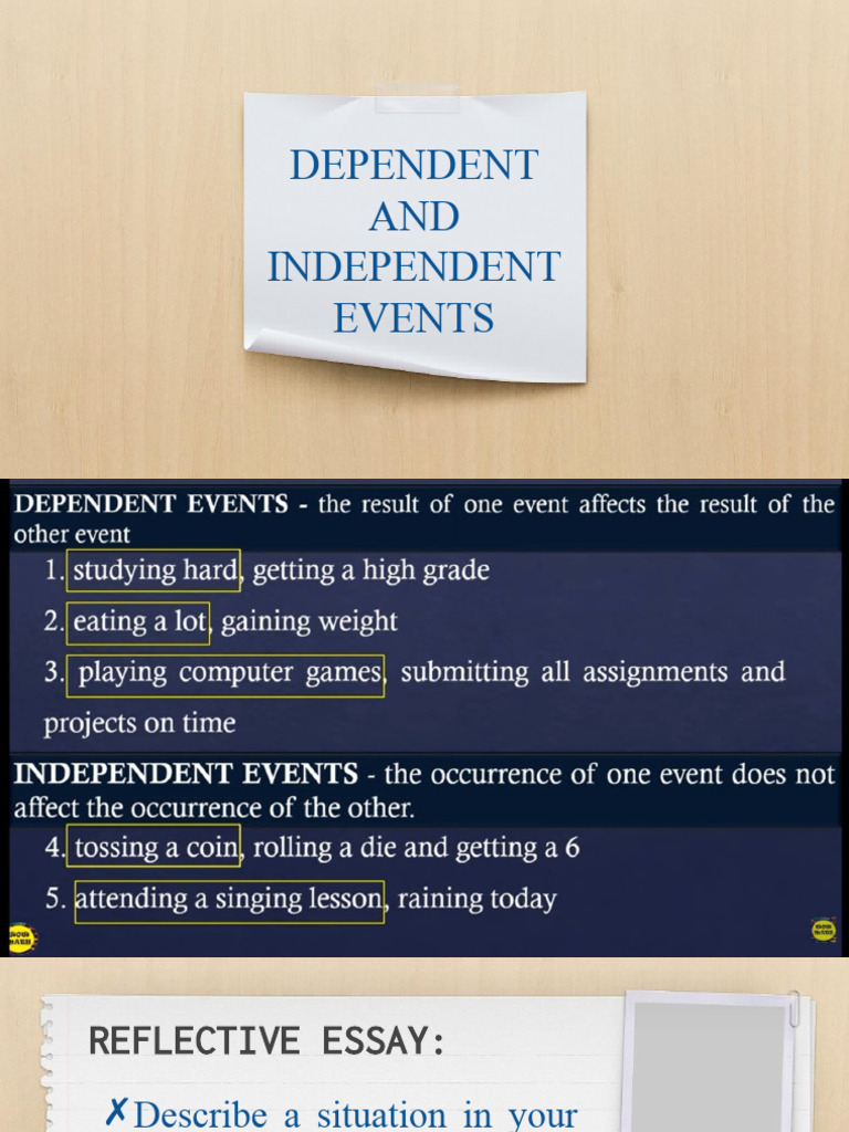 Dependent and Independent Events | PDF | Color | Blue