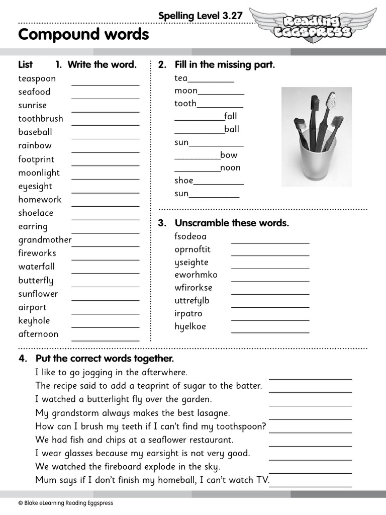 Activity Sheet Rex English Skills - Spelling Year 3 Lesson 27 | PDF