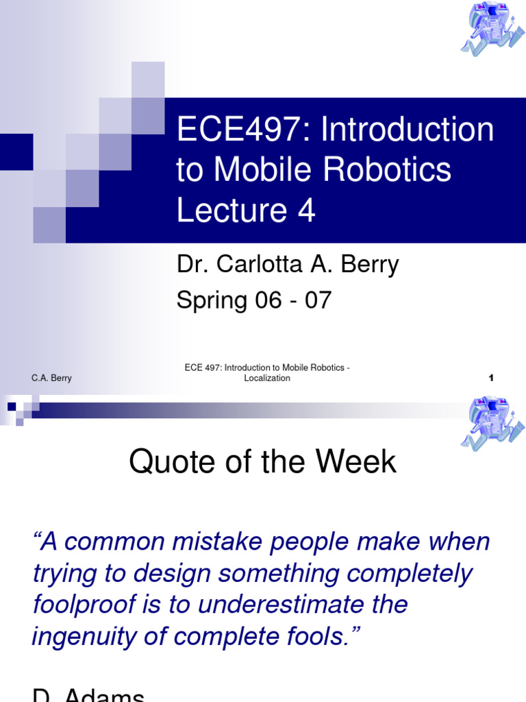 Lecture4 Localization Representation | Download Free PDF | Robotics | Robot
