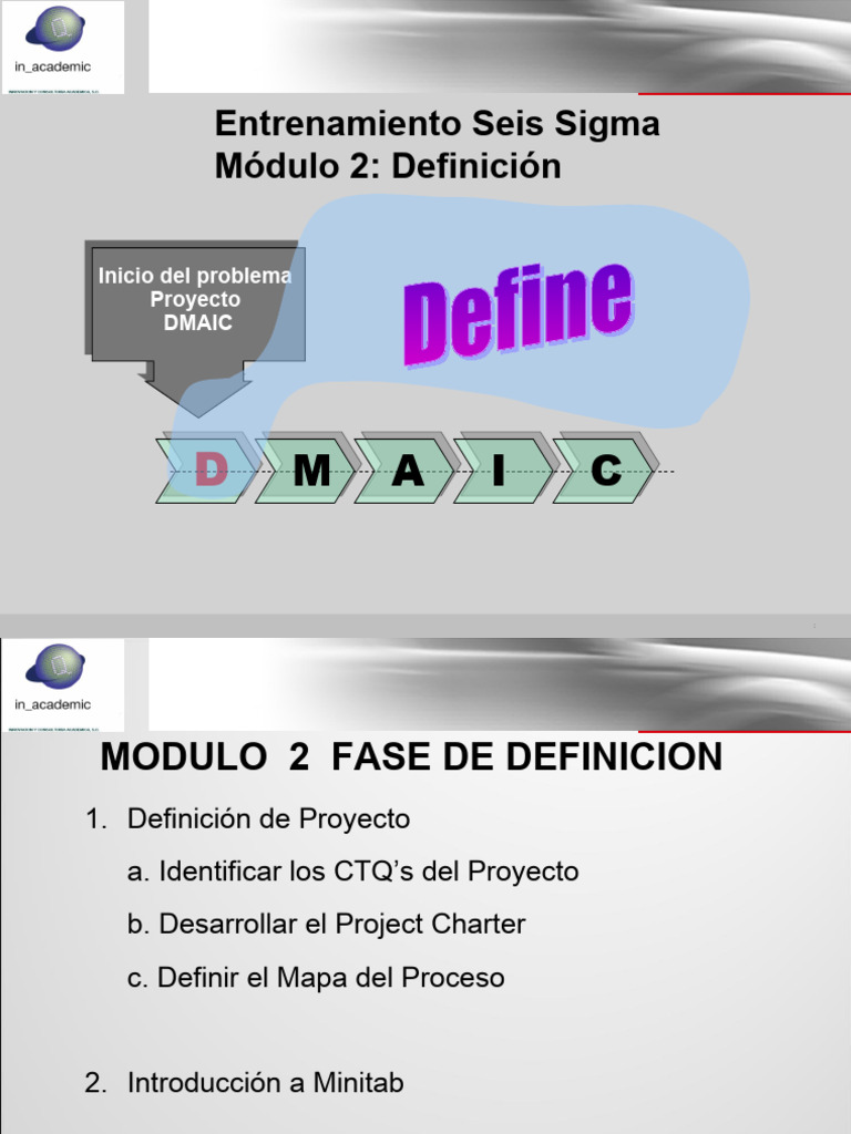 Modulo 2-A Definicion Introduccion | PDF | Six Sigma | Evaluación