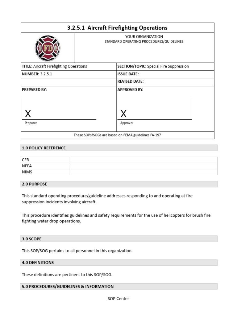 Helicopter Firefighting Operations SOP | PDF | Helicopter | Firefighting