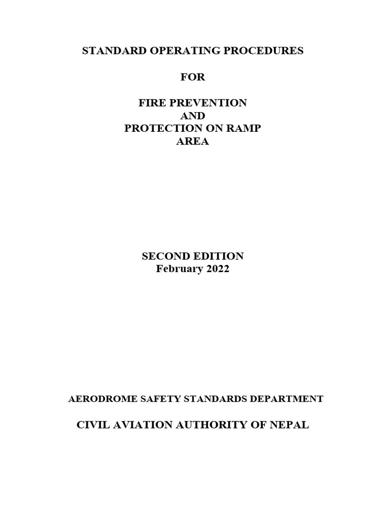 Fire Safety SOP for Airport Ramp Area | PDF | Airport | Firefighting