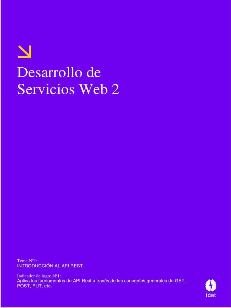 Tema 1 - Servicios Web Idat 2024 | Descargar gratis PDF | Transferencia de estado ...
